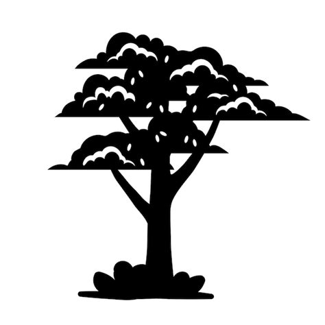 Page Tree Silhouette PSD High Quality Free PSD Templates For Download