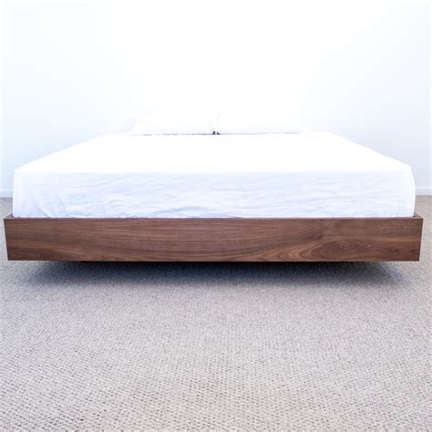 Floating Bed Base Walnut By Create Estate