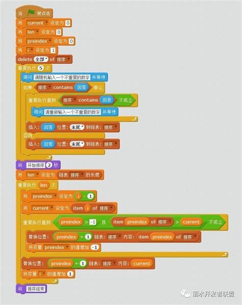 算法讲解Scartch经典算法 之插入排序算法 少儿编程