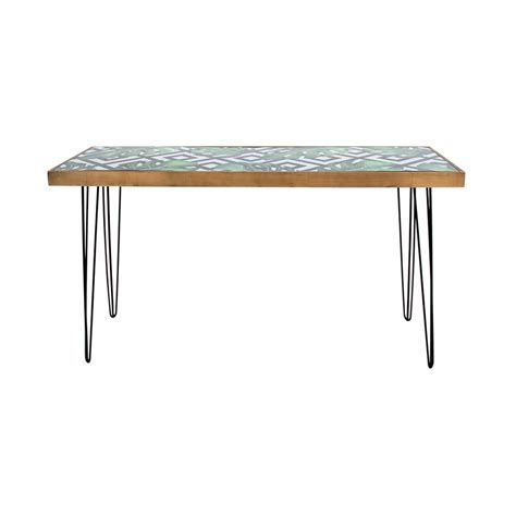 Tapas Table Tropical Top Oak Frame W Black Hair Pin Legs Brandition