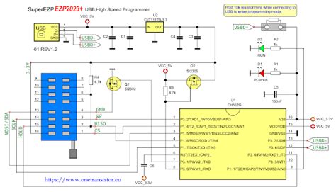 Ezp2023 Usb Programmer Overview And Schematic · One Transistor