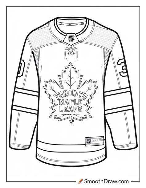 Maple Leafs Hockey Coloring Page