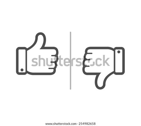 Like Dislike Button Stock Vector Royalty Free 254982658