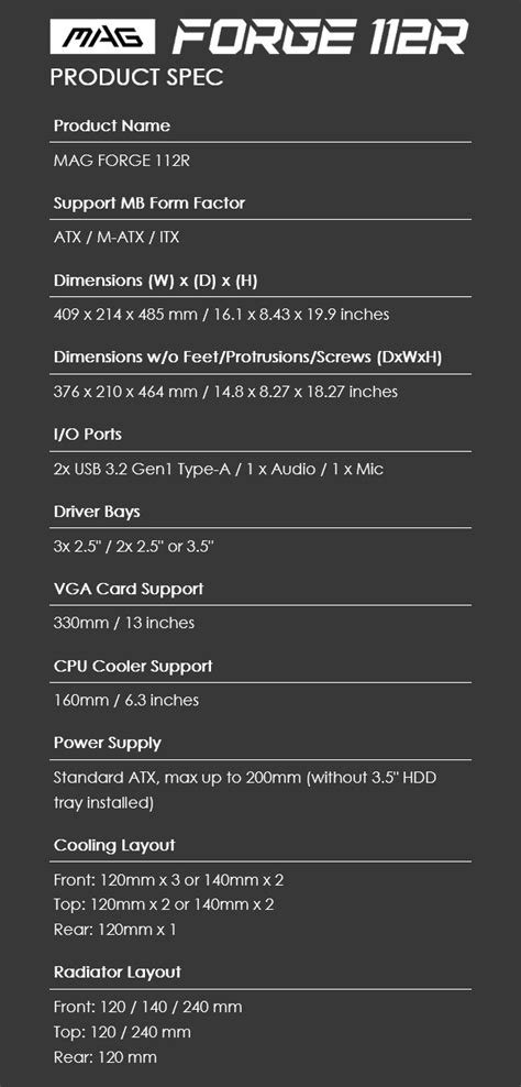 Msi Mag Forge R Tempered Glass Mid Tower Atx Case Mag Forge R Mwave