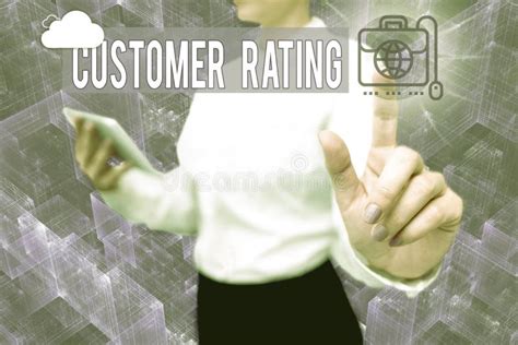 Text Sign Showing Customer Rating Word Written On Gauge The Customer Satisfaction With A