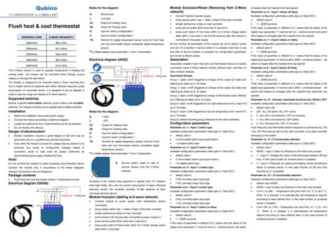 Qubino Flush Heat Cool Thermostat User Manual V1 2 Eng Ppt