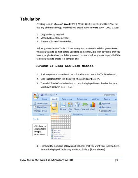SOLUTION How To Create A Table In Microsoft Word Studypool