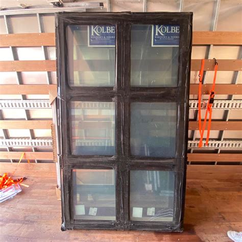 Kolbe Vistaluxe Black Lrg Double Casement Window 48 X 84 Unbuilt