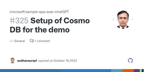 setup of cosmo db for the demo · microsoft sample app aoai chatgpt