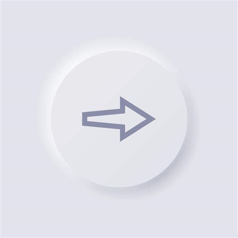 Arrow Icon White Neumorphism Soft Ui Design For Web Design