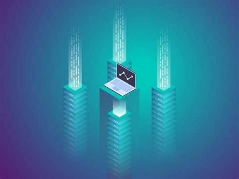 Premium Vector Server Room Rack Blockchain Technology Token Api Access Data Center Cloud