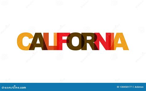 california phrase overlap color no transparency concept of simple