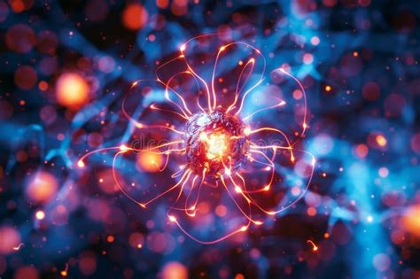 Digital Artwork Of A Particle Accelerator With Energetic Plasma And
