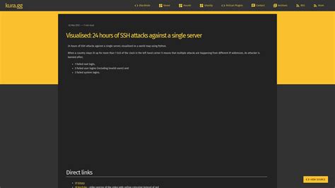 Visualised 24 Hours Of Ssh Attacks Against A Single Server