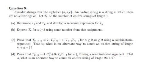Solved Question Consider Strings Over The Alphabet Chegg