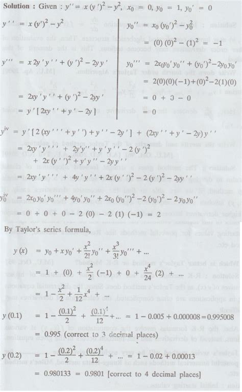 Solving Higher Order Linear Differential Equations Taylors Series Method Solved Example