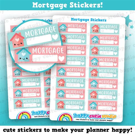 16 Cute Mortgagetracker Planner Stickers Etsy