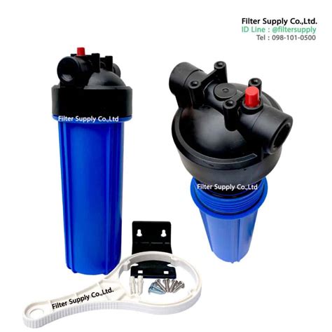 กระบอกกรองน้ำ Absolute Housing 10 นิ้ว 4 หุน สีน้ำเงิน ทางน้ำ 1 2″ บริษัท ฟิลเตอร์ ซัพพลาย จำกัด