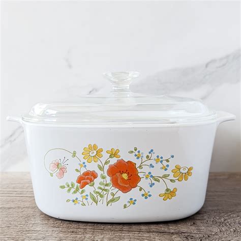 Corning Ware 3 Quart Wildflower Casserole Dish 3 Chickadee Market