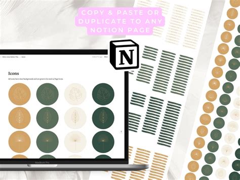 Notion Boho Theme Stickers Borders Headings Covers And Icons Aesthetic