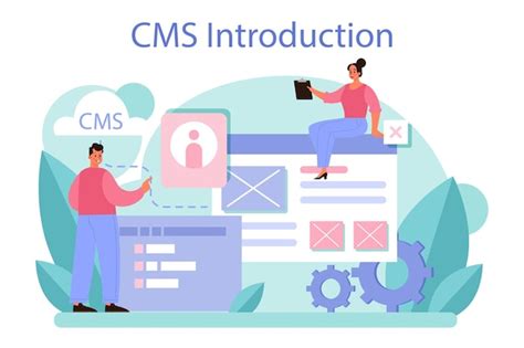 Free Vector Cms Introduction Content Management System Creation And Modification Of Digital