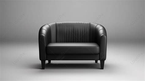 시크한 몸집이 작은 검은색 소파의 놀라운 전면 3d 렌더링 방석 배경 내부 배경 작은 배경 이미지 Hd 방석 내부 작은 배경 사진 무료 다운로드 Lovepik