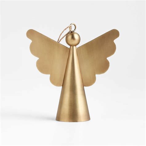 Brass Metal Angel With Scalloped Wing Christmas Tree Ornament Reviews