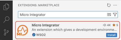Install Micro Integrator For Vscode Wso2 Micro Integrator