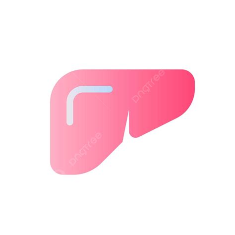 Liver Flat Gradient Two Color Ui Icon Art Design Button Vector Art