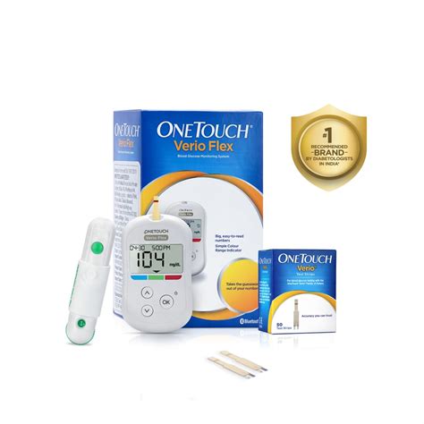 Onetouch Verio Flex Glucometer With 1050 Test Strips Sync Your
