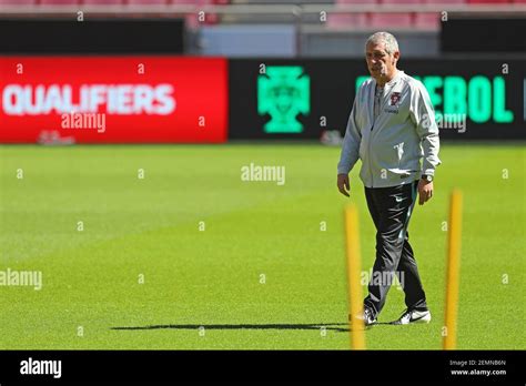 Coach Fernando Santos Seen In Action During The Euro 2020 Qualifying