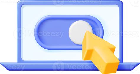 3d Mouse Cursor And Switch Button In Computer 35711973 Png