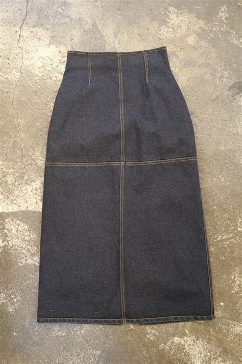 Plan 데님 H라인 롱스커트 후루츠패밀리