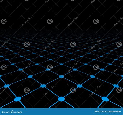 Perspective Grid Background 3d Vector Illustration Model Projection Background Template Line