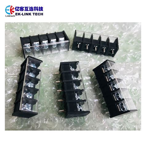 Pcb Type Barrier Terminal Block Pitch Waterproof Types Barrier Terminal Block With Cover Pcb