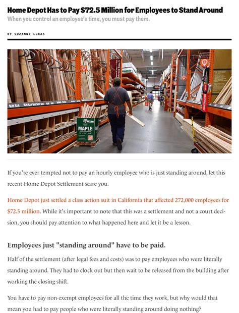 U S 72 5 Million Class Action Settlement “when You Control An Employees Time You Must Pay