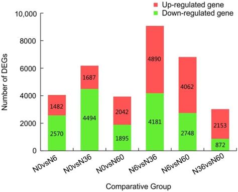 Numbers Of Differentially Expressed Genes Obtained For Each Pairwise
