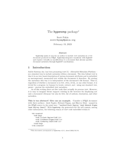 Fillable Online Ctan Math Utah Hyperxmp Embed Xmp Metadata Within A Latex Document Fax Email