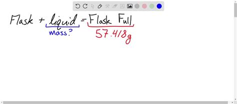 SOLVED Having Obtained The Volume Of The Flask The Babe Emptied The Flask Dried It And