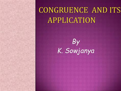 Congruence And Its Applications Powerpoint Slides Learnpick India