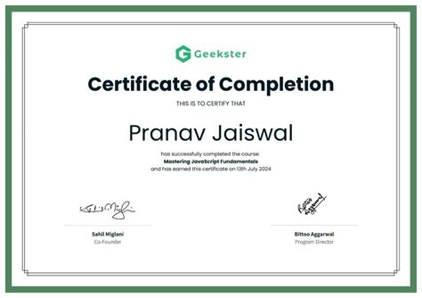 earned mastering javascript fundamentals pranav jaiswal posted on the topic linkedin