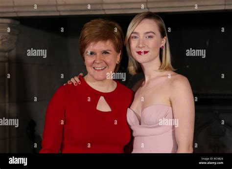 First Minister Nicola Sturgeon And Actress Saoirse Ronan Arriving At