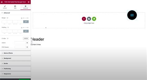 Create An Animated Hamburger Menu In Wordpress Using Elementor Unlimited Elements For Elementor