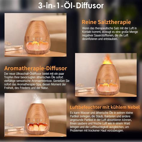 Czemo Aroma Diffuser For Essential Oils Flame Effect Room Fragrance