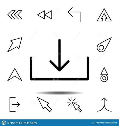 Arrow Download Icon Simple Thin Line Outline Vector Element Of Arrow Icons Set For Ui And Ux