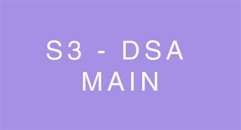Semester 3 Data Structure And Algorithm