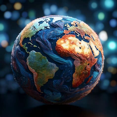 Arte digital con el planeta tierra | Foto Gratis