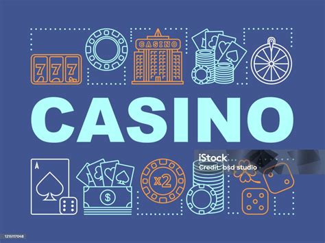 카지노 단어 개념 배너 도박 우연의 게임 룰렛 포커 슬롯 머신 프리젠 테이션 웹 사이트 선형 아이콘과 격리 된 문자 타이포그래피 아이디어 벡터 개요 그림 0명에 대한 스톡
