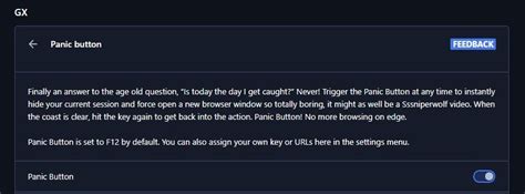 Gamer Browser Adds A Panic Button To Hide Your Naughty Tabs And Open Normal Safe Tabs