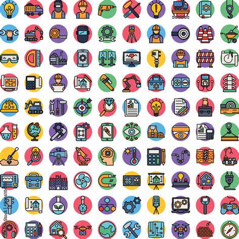 engineering vector icons architecture icons pack construction vector